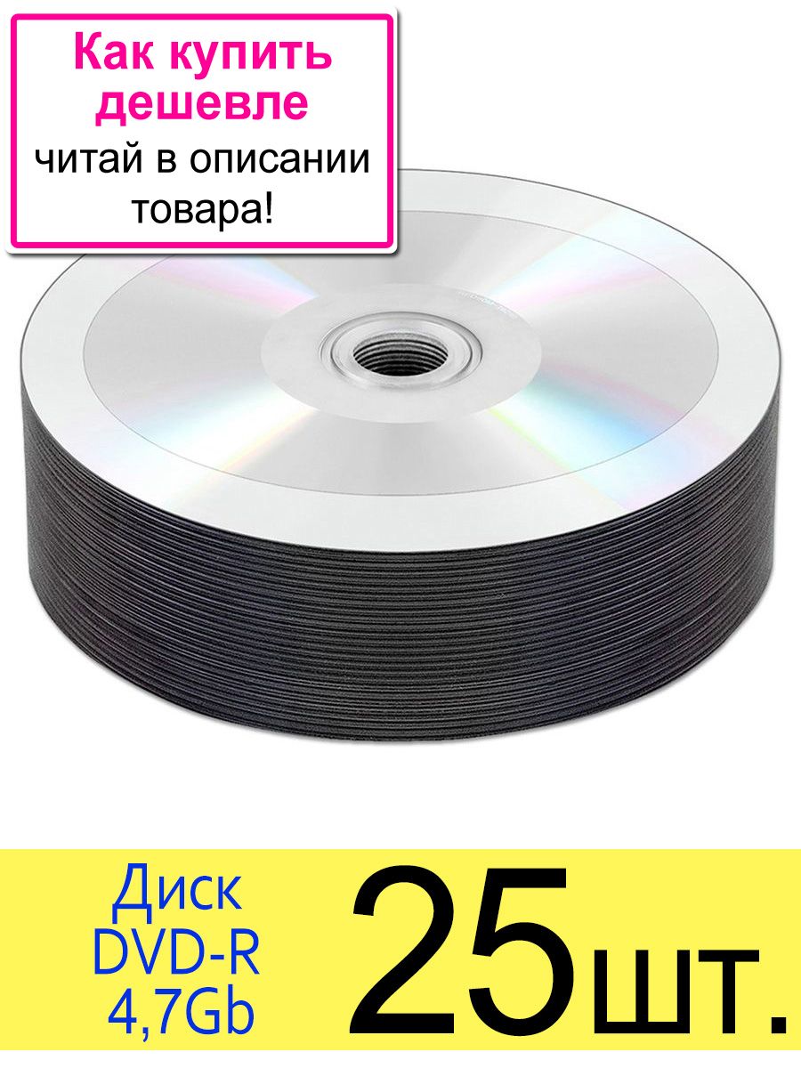 Диск DVD-R Ritek 4,7Gb 16x non-print (без покрытия) bulk, упаковка 25 шт.