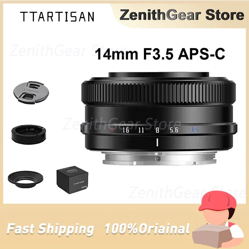 TTArtisan AF 14mm F3.5 APS-C объектив для камер Fuji XF, Sony E Фудзи ХФ