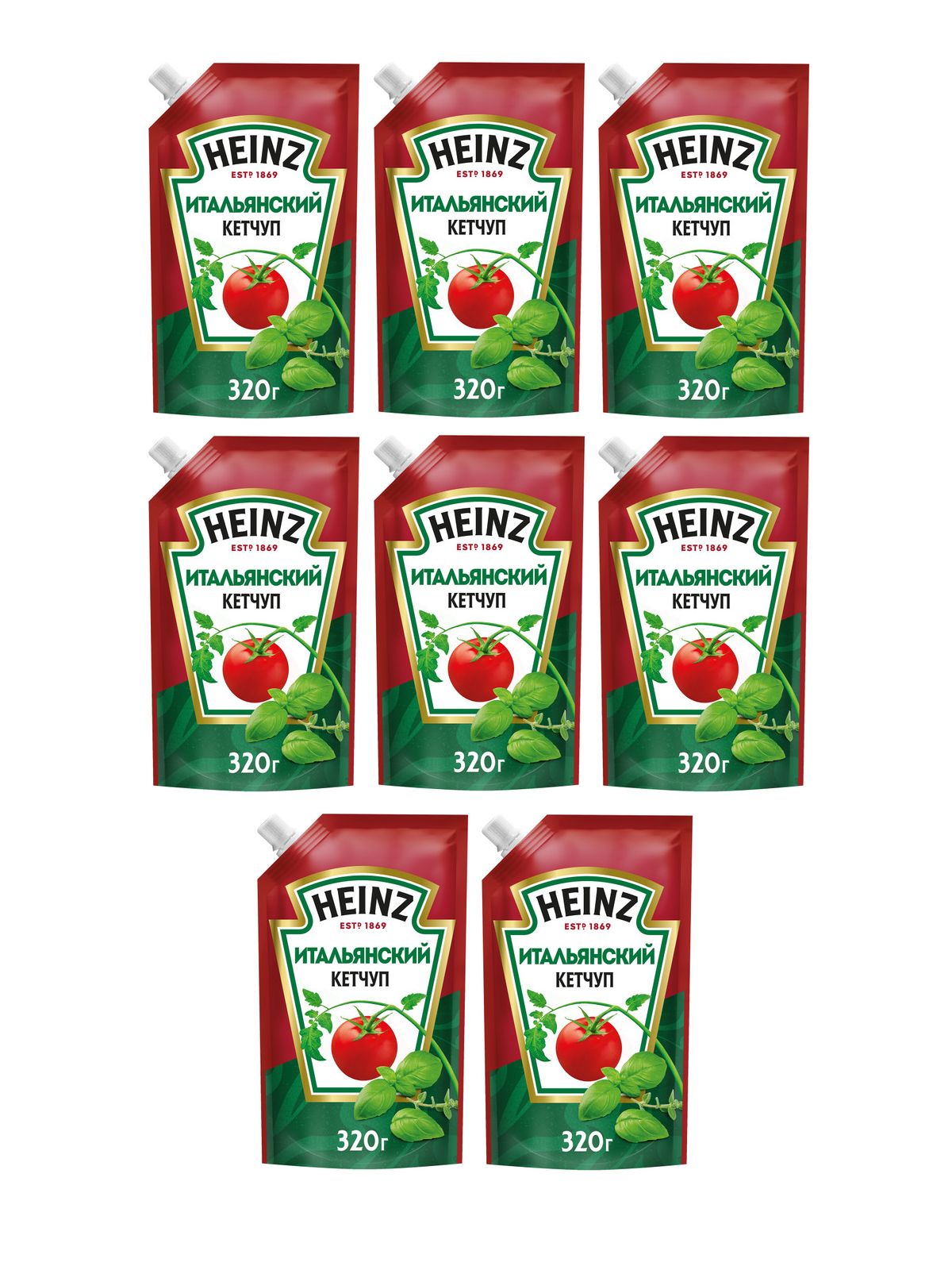 Heinz Кетчуп Итальянский, 320 гр, 8 шт