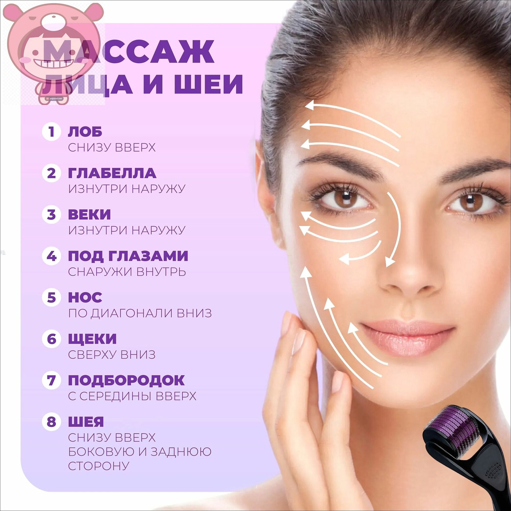 Мезороллер 540 микроигл для лица, тела и волос, домашний косметический ролик, инструмент для улучшения состояния кожи — фото 1
