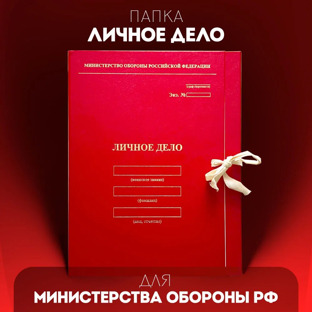 Папка Личное дело А4 Министерство Обороны Российской Федерации МО РФ