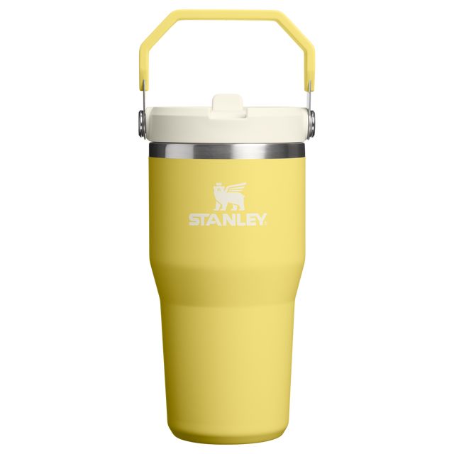 Термокружка STANLEY THE ICEFLOW FLIP STRAW 2.0, 600 мл/желтый/серебряный