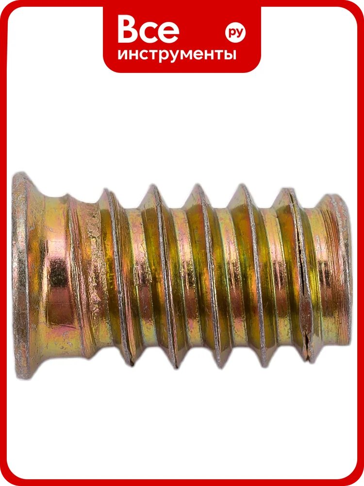 Резьбовая втулка с буртиком WOODWORK m6, l=20, 100 шт. 990.06.20