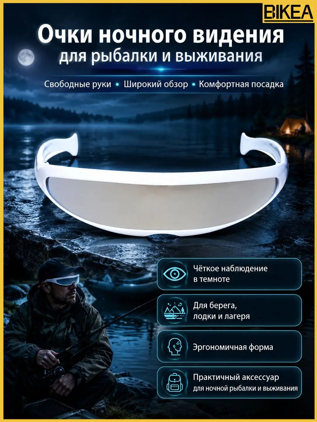 Очки ночного видения, премиум, для выживания и рыбалки