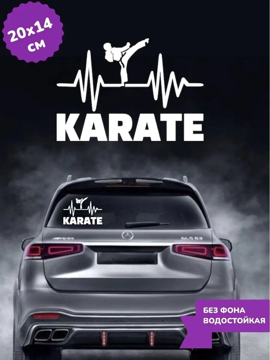 Наклейка на авто Карате Karate 20Х14 см