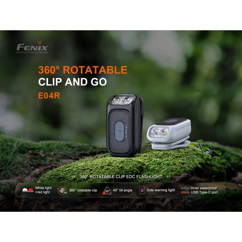 Фонарь Fenix E04R белый E04RWHT — фото 1