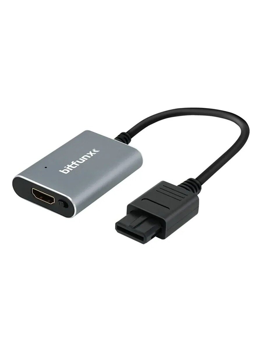 Видеоконвертер Bitfunx HDMI для ретро-приставок N64, SNES, SFC и NGC, серый