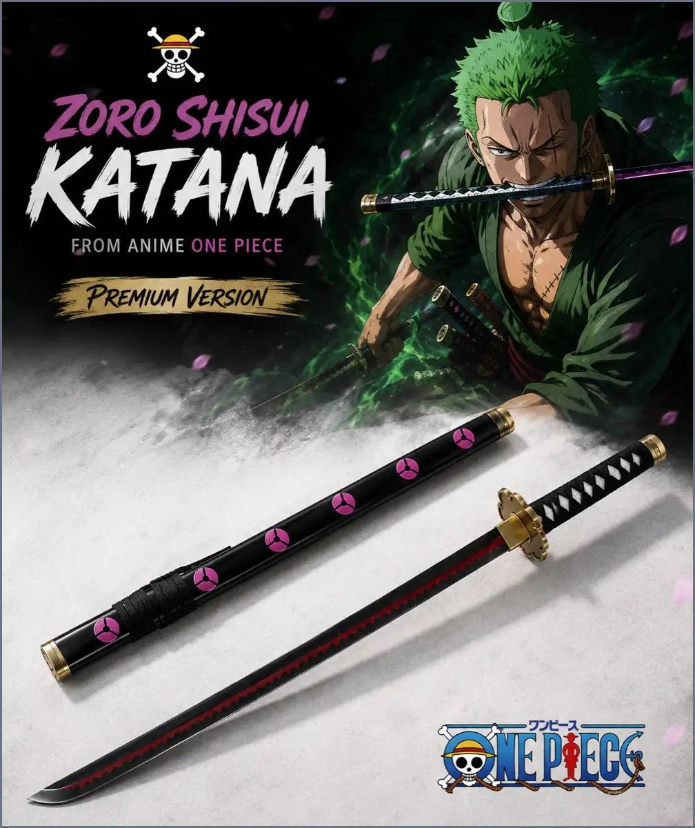 Сувенирная металлическая модель катаны Зоро Шисуи One Piece PREMIUM VERSION