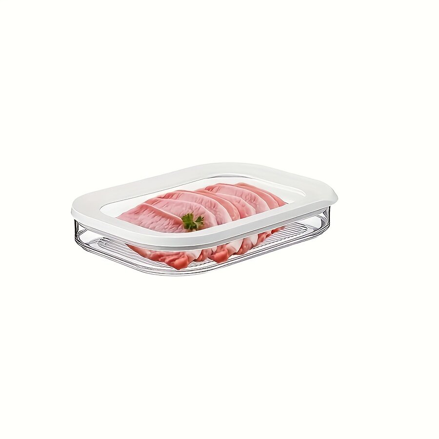 Пластиковый контейнер для хранения продуктов на 1 ярус, герметичный, с защитой от протечек, многоразовый, для холодильника и морозильной камеры
