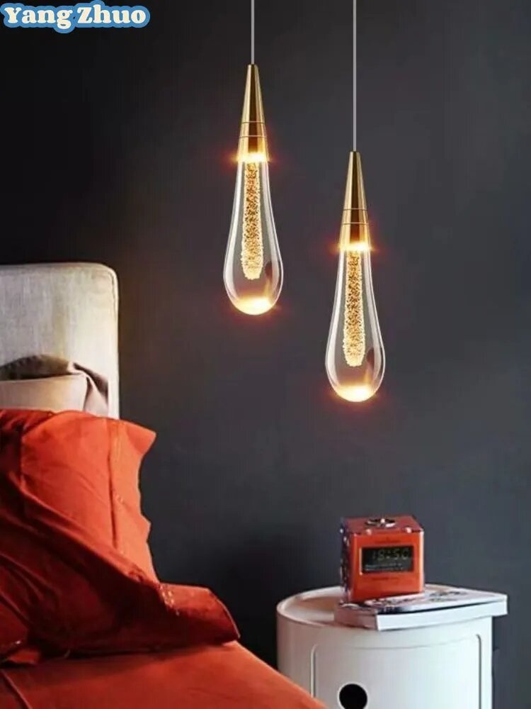 Franeda Люстра потолочная LED, золотой цвет, хрусталь, регулировка высоты и температуры света
