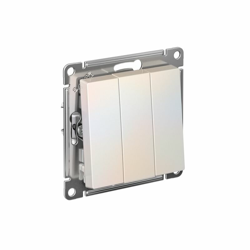 Выключатель 3-кл. СП AtlasDesign 10А IP20 (сх. 1+1+1) 10AX механизм жемчуж. SE ATN000431