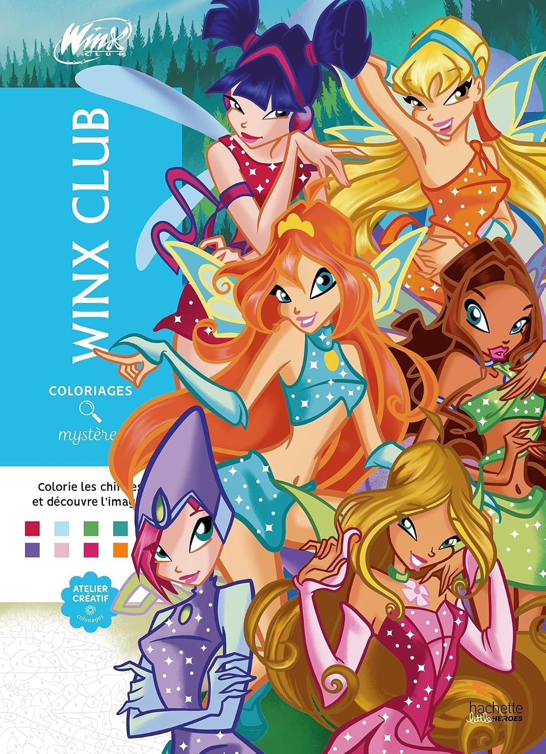Раскраска по номерам Hachette Coloriages mysteres Disney -Winx Club, Винкс, Волшебные Феи