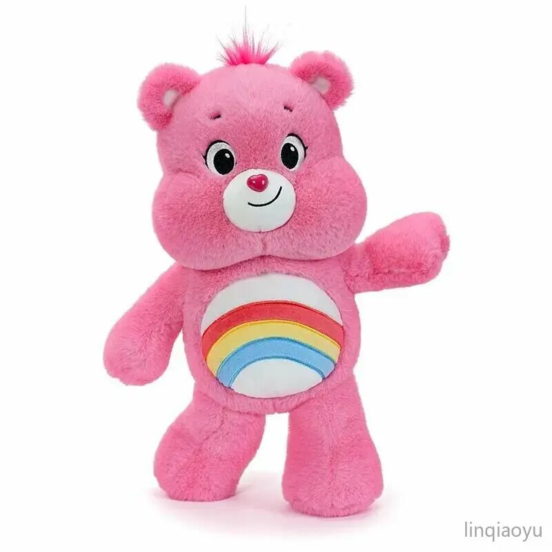 Мягкая и приятная в обнимку плюшевая игрушка "Care Bears" - Мишка Радуга (розовый) - 33 см / 12.99 дюймов.