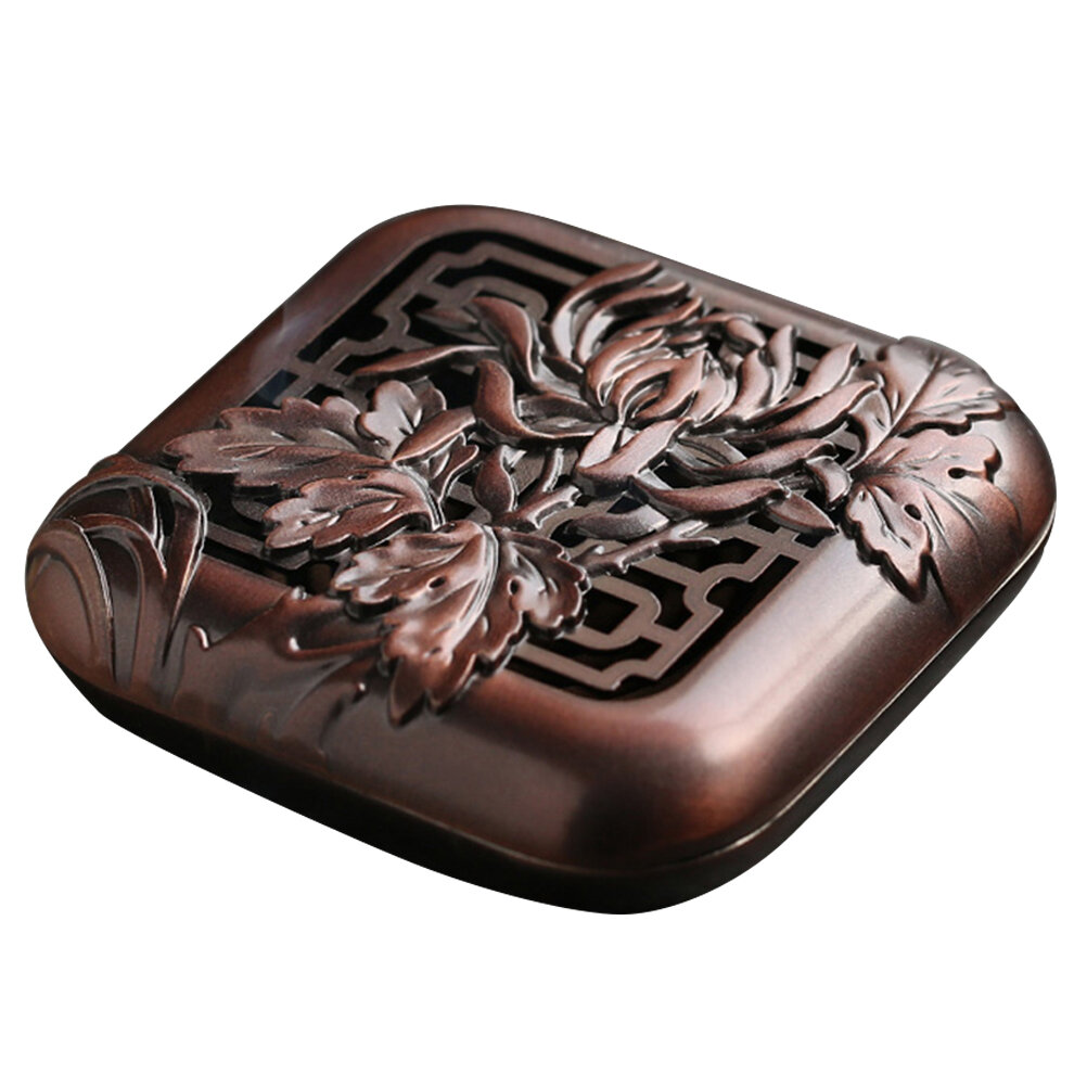Incense Burner Из Сплава С Цветочным Узором Для Домашнего Использования 7X7Cm