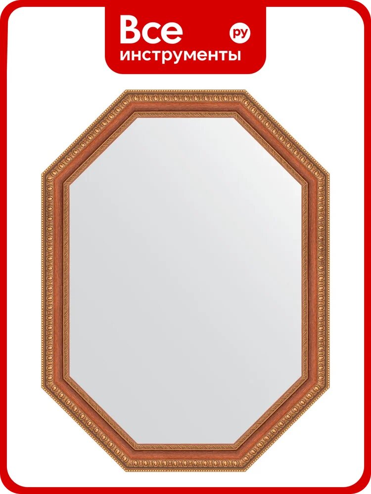 Зеркало EVOFORM в багетной раме - бронзовые бусы на дереве 60 mm (61x81 cm) 7055