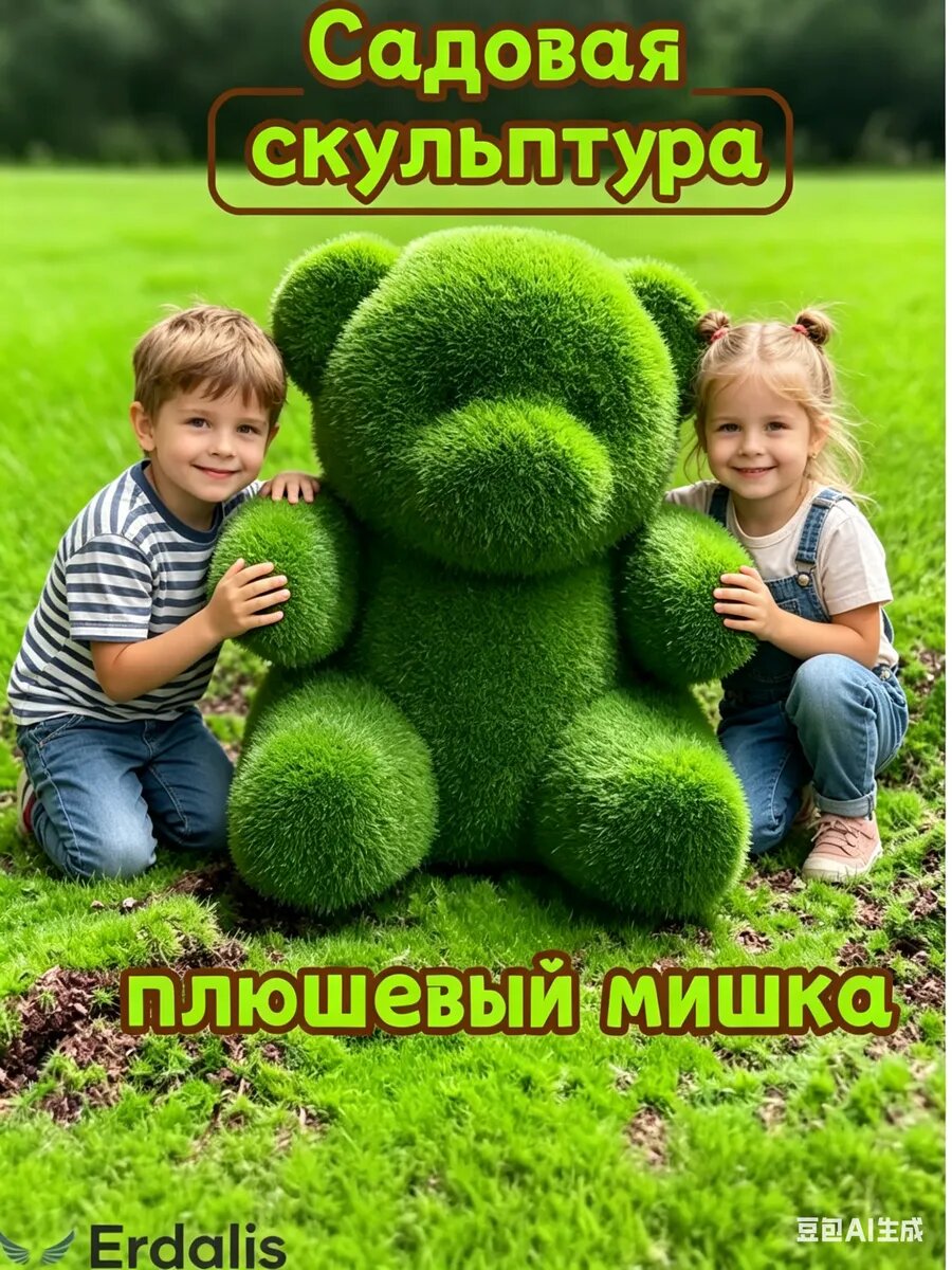 Фигуры для сада медвежонок 20X14CM