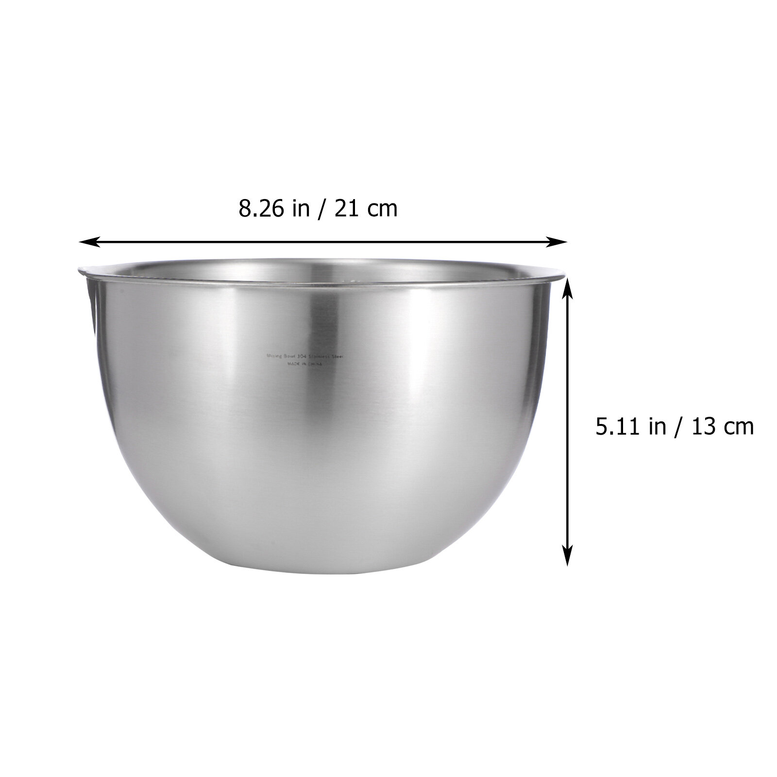 Stainless Steel Bowl For Mixing Eggs Salads And Storage 20x20cm