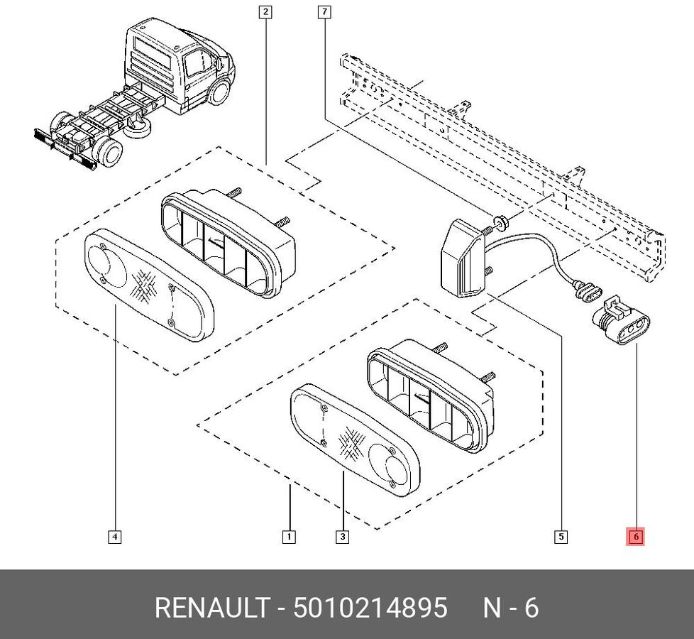 Корпус разъёма (RENAULT 5010214895)