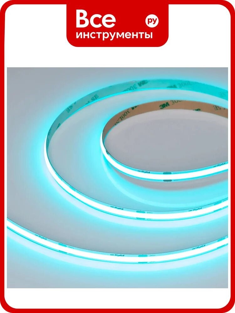 Светодиодная лента Arlight COB-X480-8mm 24V, Aquamarine, 5м 047735