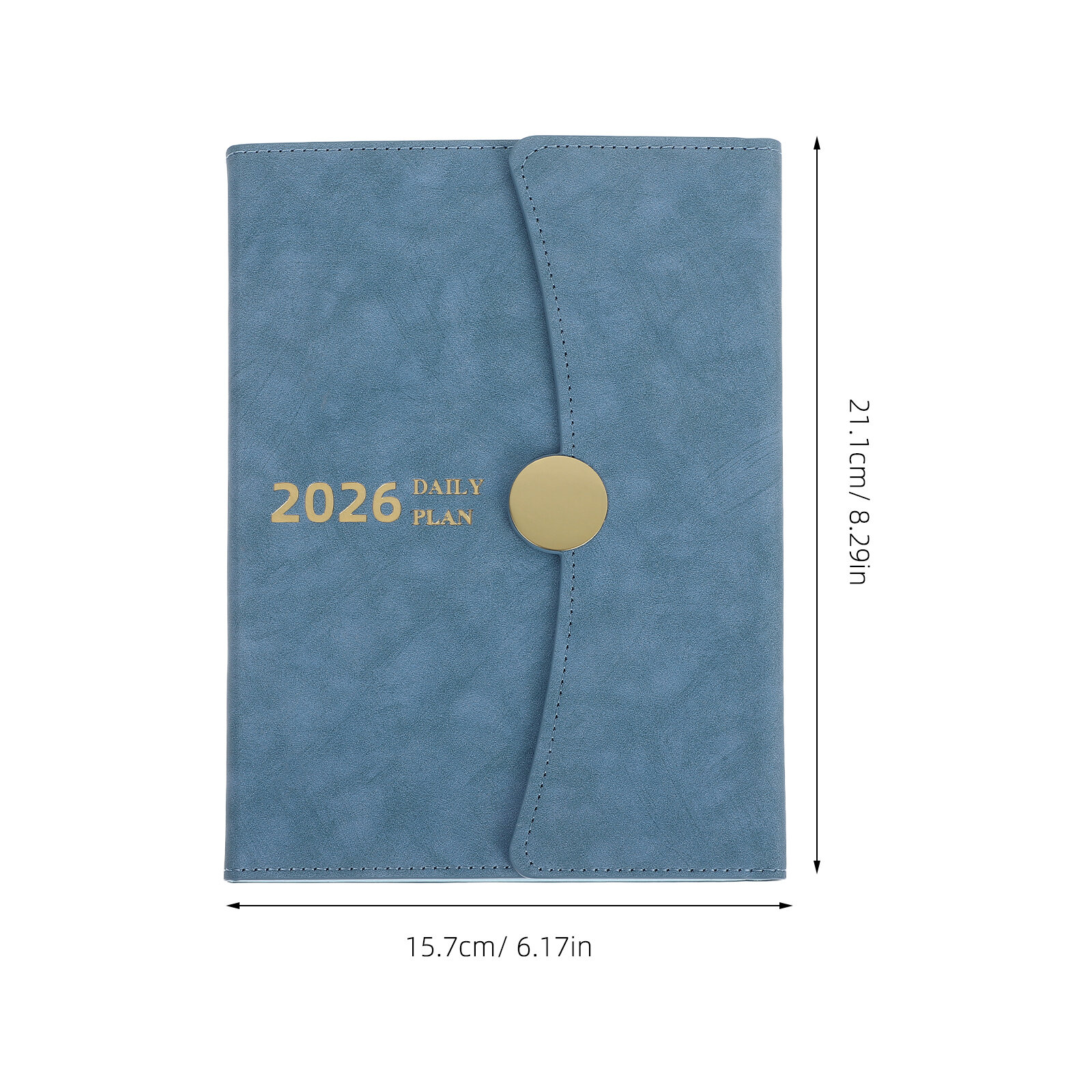 Планинг на каждый день 2026 года, с функцией дневника, размер 21.10x15.70x2.00 см, имеет элегантный дизайн обложки