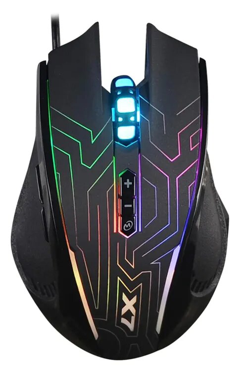 Мышь проводная A4TECH X87, игровая, оптическая, USB, 2400dpi, черный