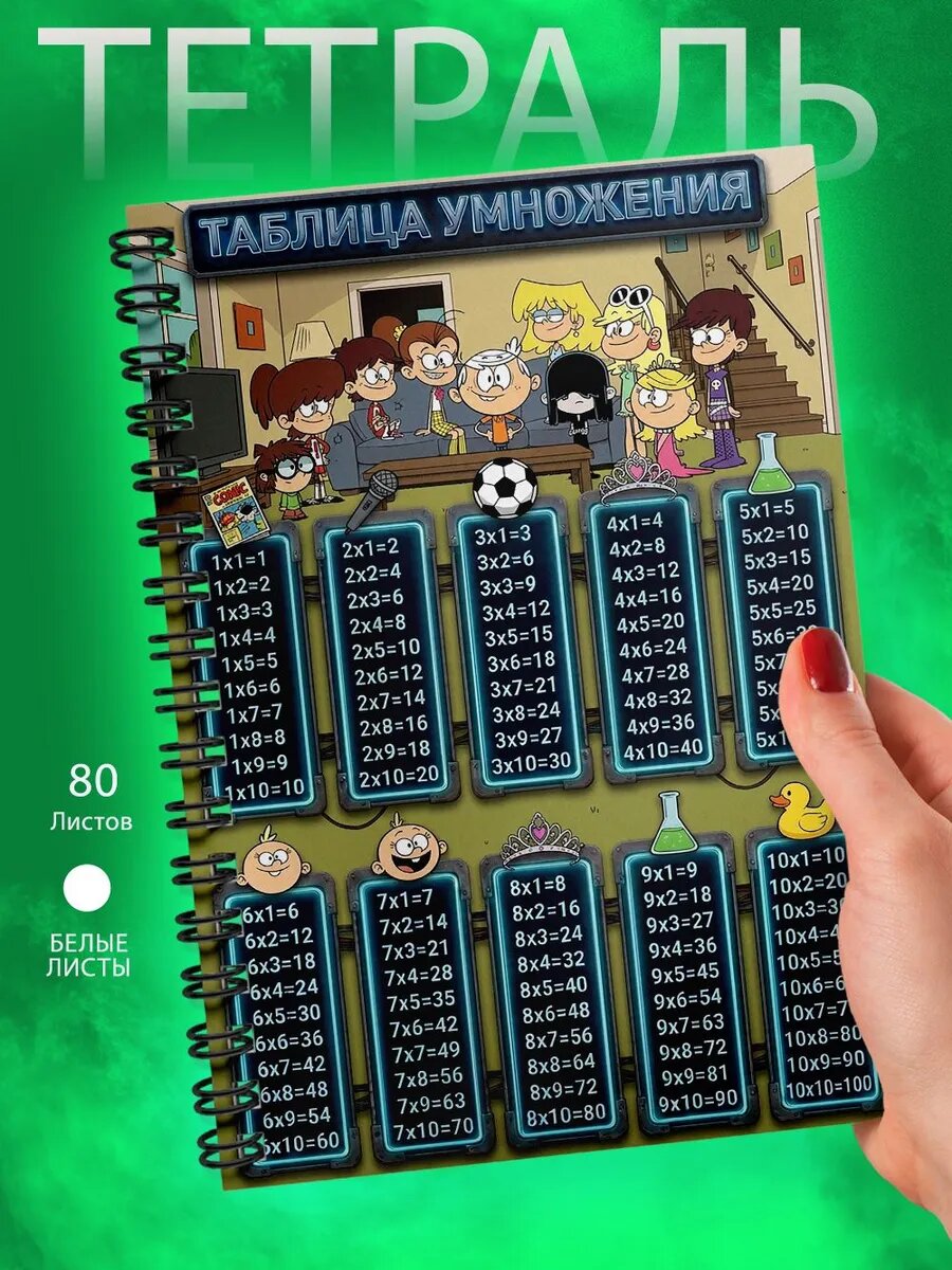 Тетрадь А5- Таблица умножения - Мой шумный дом