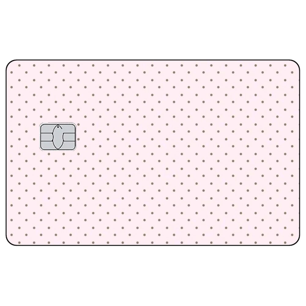 Наклейки-скины для кредитных карт серии Glitter Polka Dot Розовый, 24-1PCS, Glitter-Small Chip