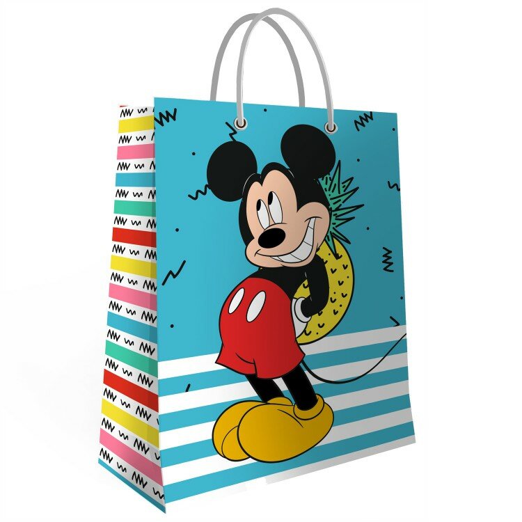 Подарочный пакет ND Play Mickey Mouse, Мики с ананасом, большой, 330х455х100 мм (299947)