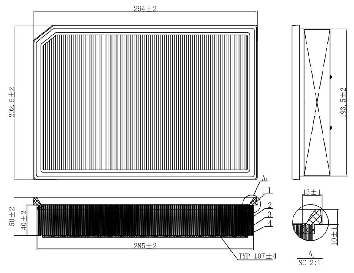 Фильтр Для А/М Geely Okavango Vx-11 (20-) 2.0T (Возд.) (Tr55624) (Carville Racing TR55624)