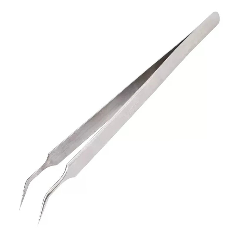 MECHANIC Прецизионные пинцеты Bent TIP 16 см серебристый