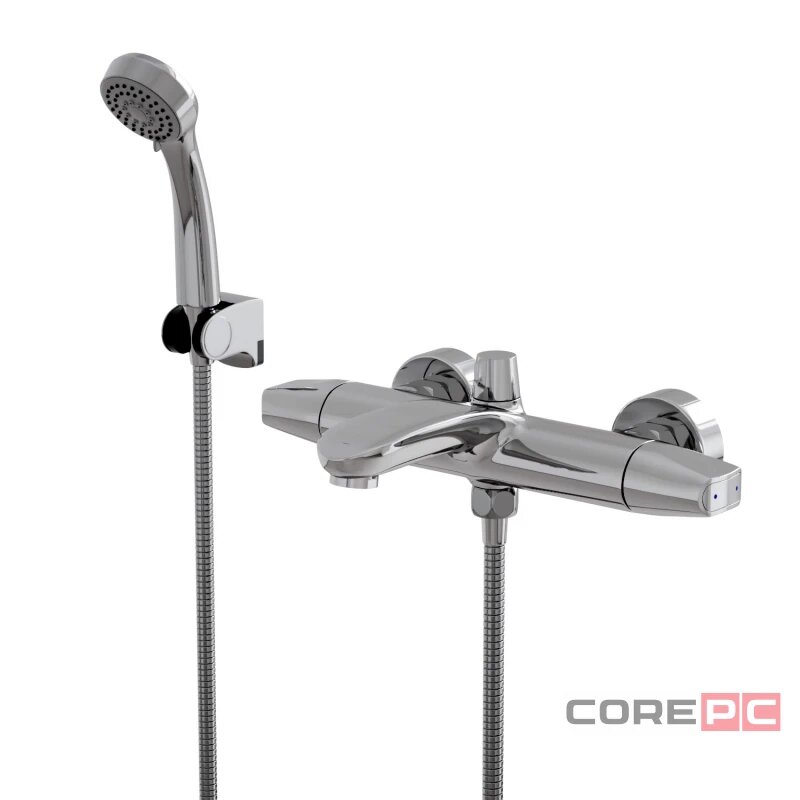 Смеситель для ванны MIXLINE МЛ39-01/ML39-01, вентильное управление, цвет хром