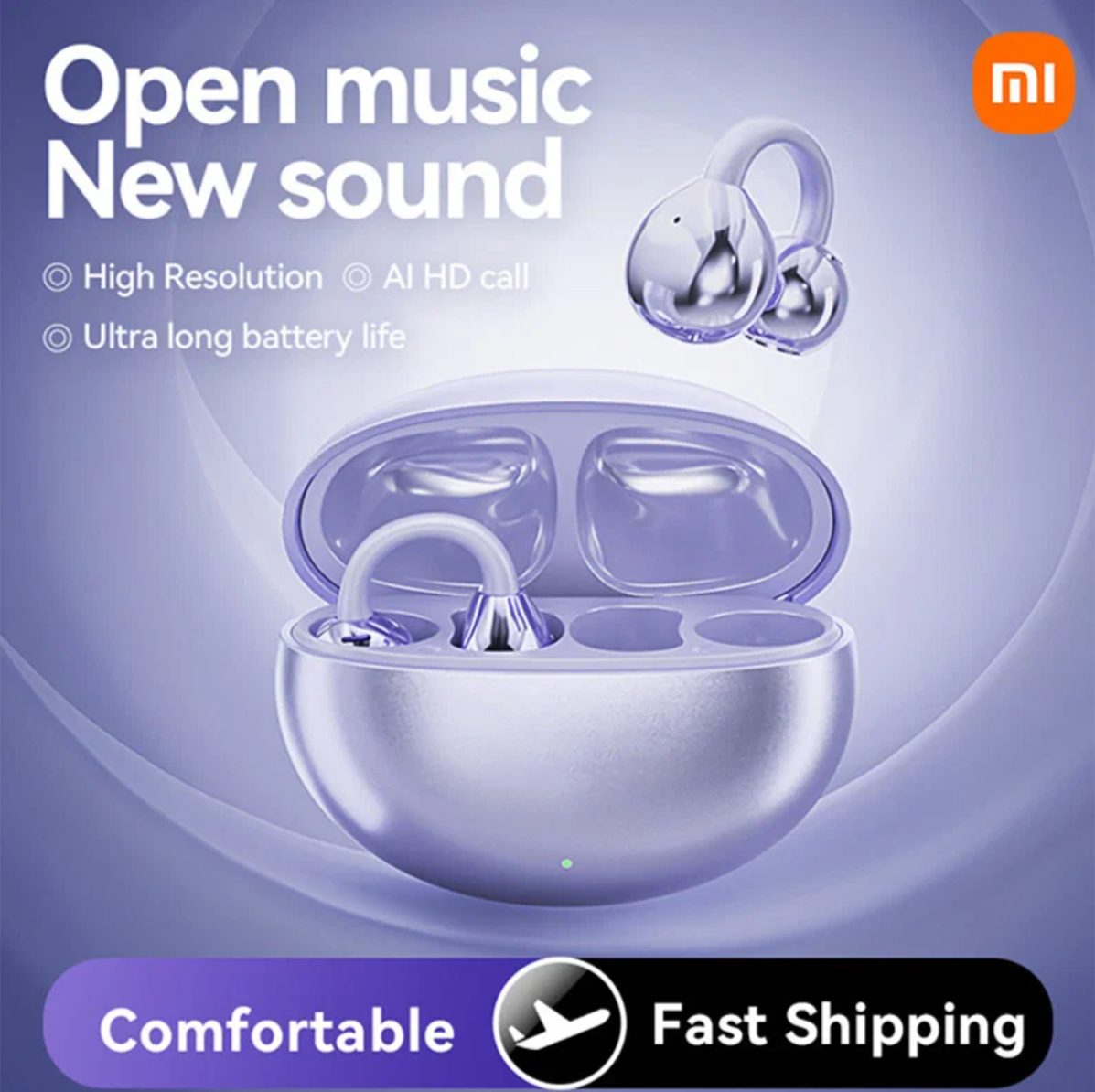 Беспроводные TWS-наушники Xiaomi M91, сенсорное управление, Bluetooth 5.4, Misty Pearl, фиолетовый/лиловый