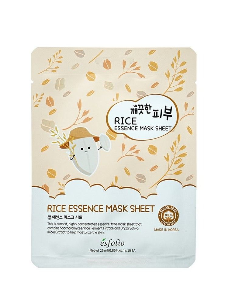 Маска для лица ESFOLIO RICE с экстрактом риса 25 мл