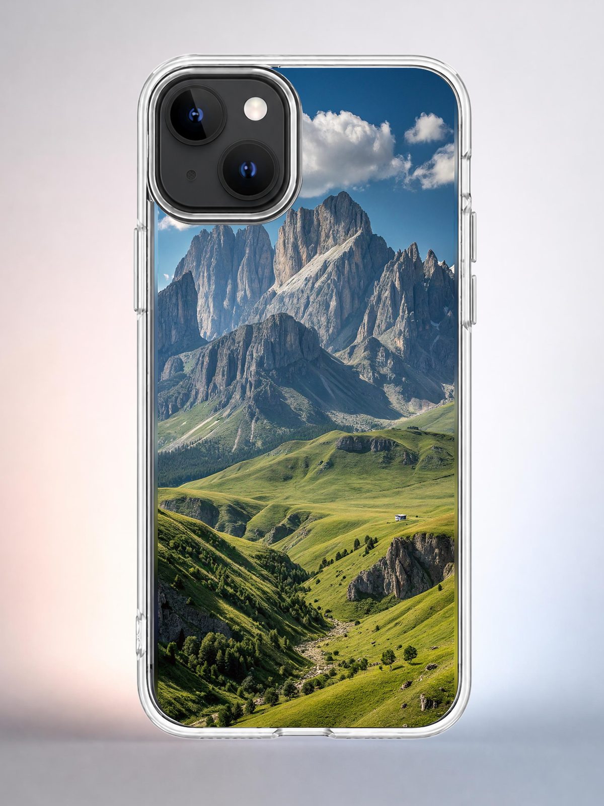 Чехол iphone 12 Альпийские горы Y2K Indie Sleaze