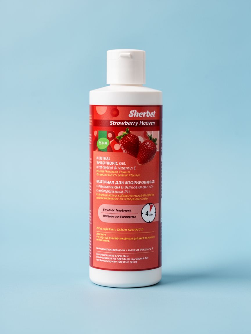 Реминерализующий рН-Нейтральный гель Sherbet Neutral Thixotropic Gel, Вкус Клубничный рай (Strawberry Heaven), объем 500 мл