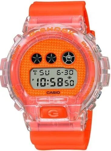 CASIO, серый/оранжевый
