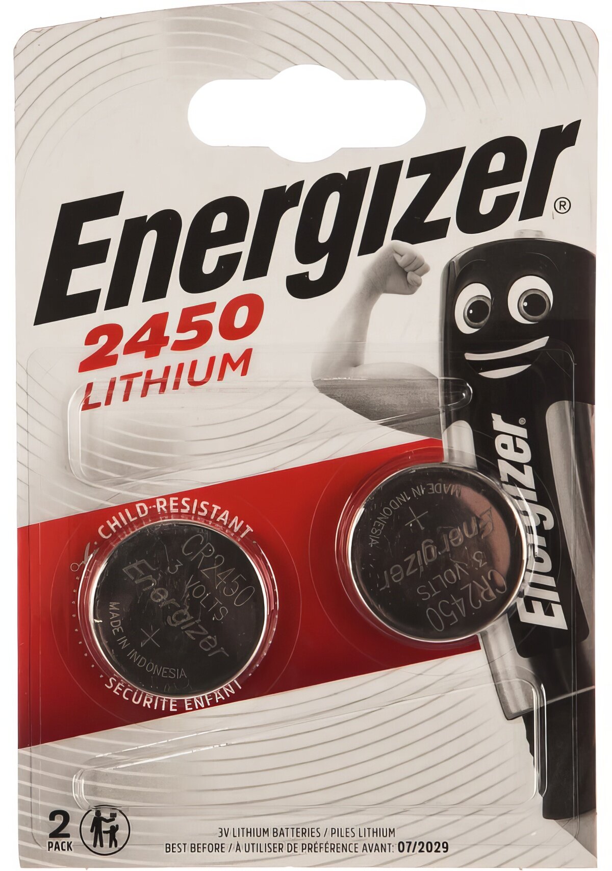 Батарейки Energizer Lithium CR2450 2 шт/бл 7638900381795