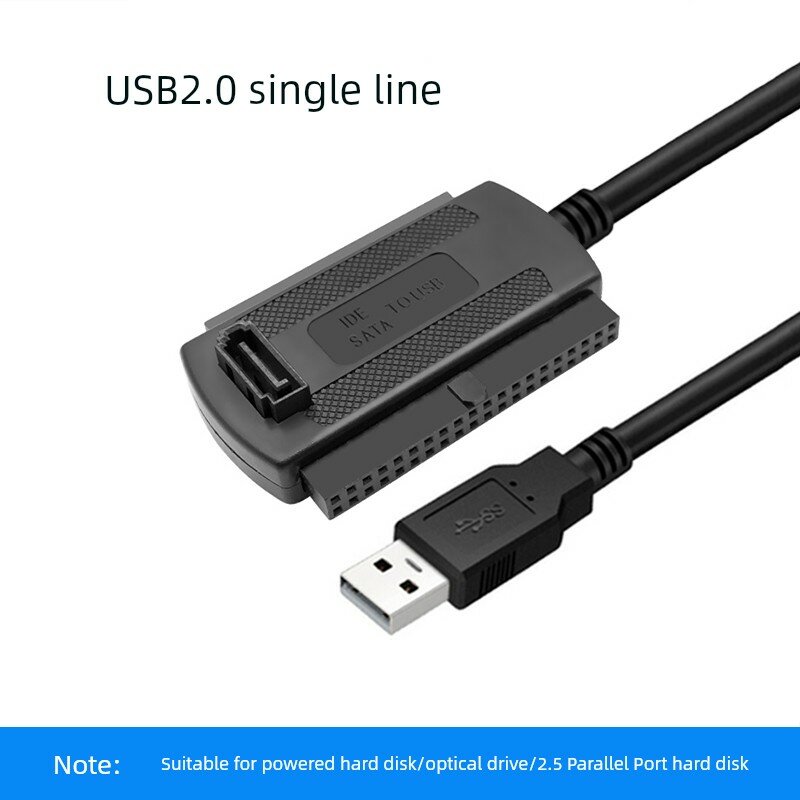 USB 2.0 Одиночный кабель для 2.5/3.5 дюймовых жестких дисков SATA HDD/SSD, Gen 1 прямой передача данных