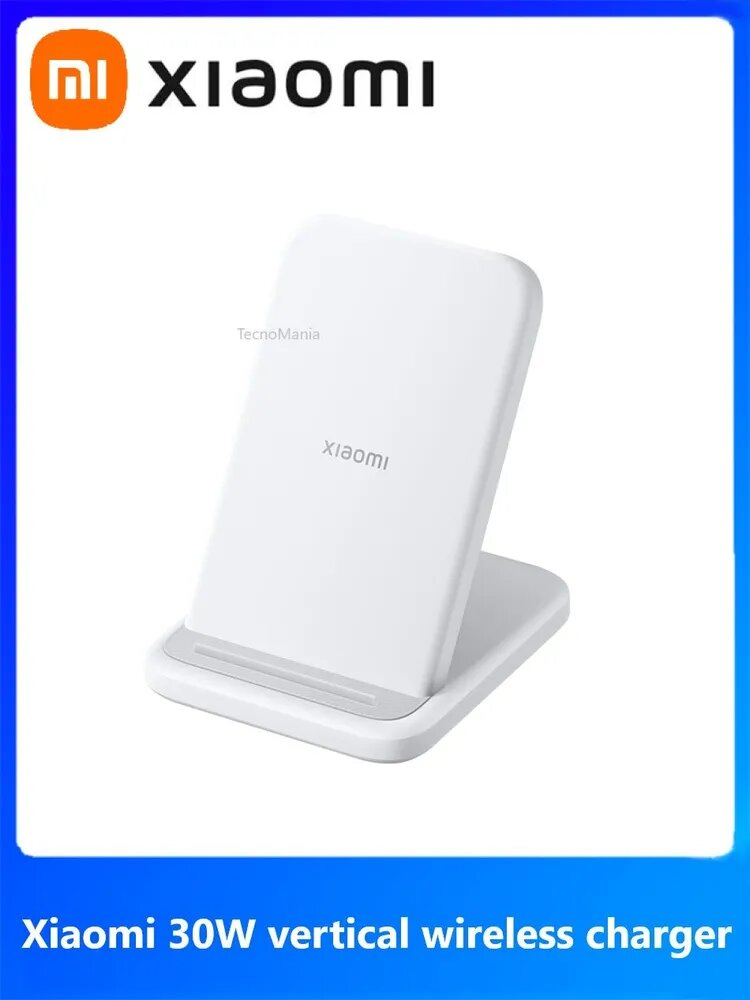 Беспроводное зарядное устройство Xiaomi 30W vertical wireless charger вертикальная беспроводная зарядка, стенд Qi, двухкатушечная