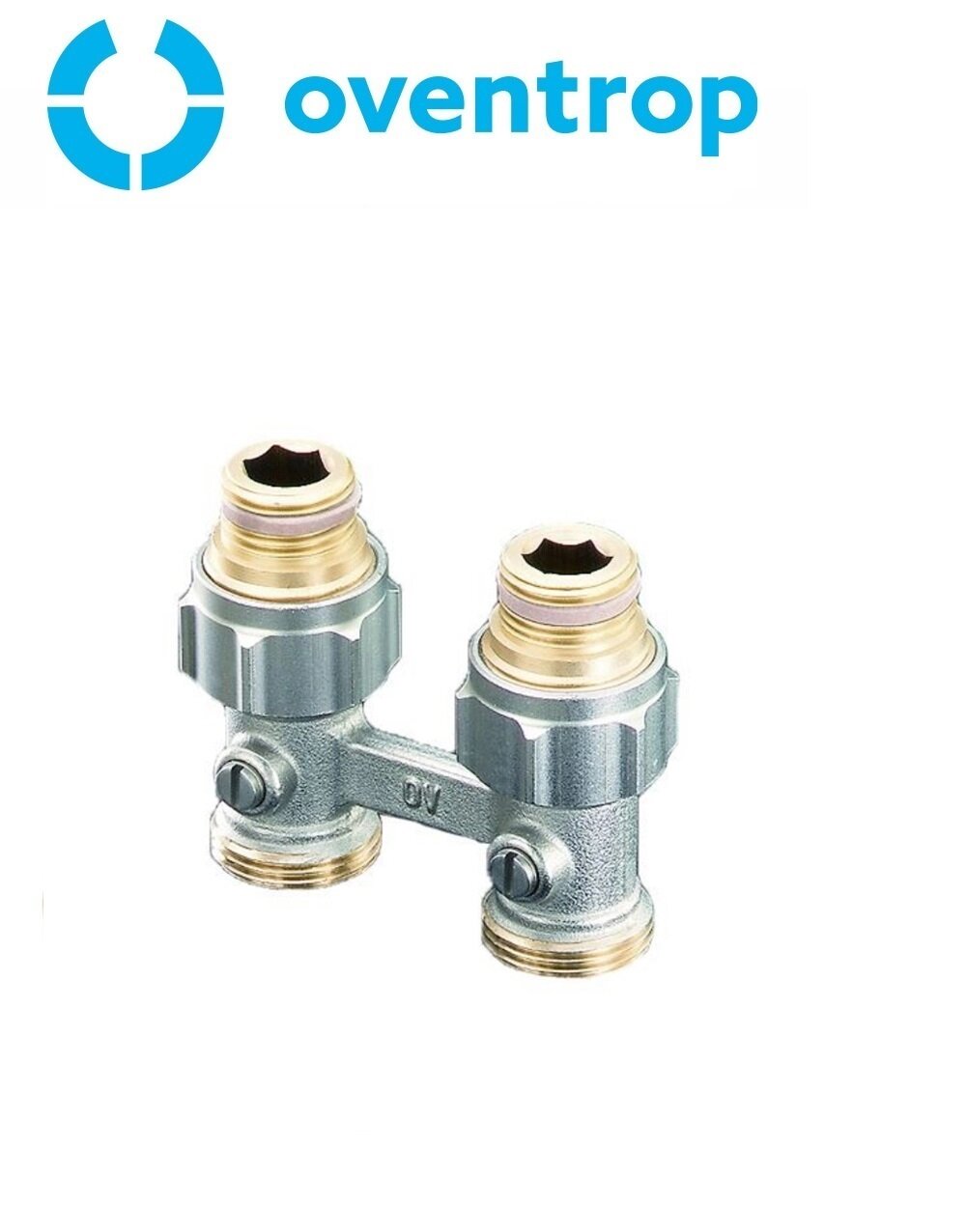Узел нижнего подключения радиатора Oventrop Мultiflex F ZB прямой G 1/2" НР x G 3/4" НР , арт. 1015883, Германия
