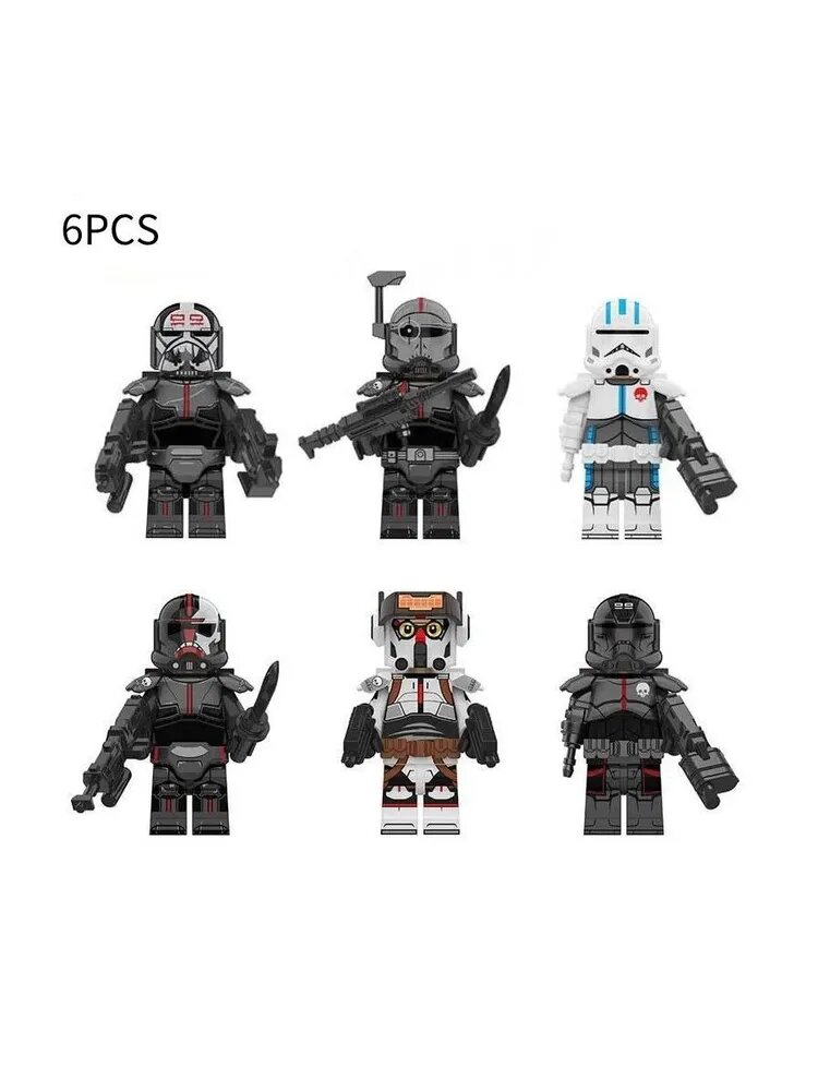 Clone troopers bad batch 6шт конструктор мини-фигурки игрушечный набор