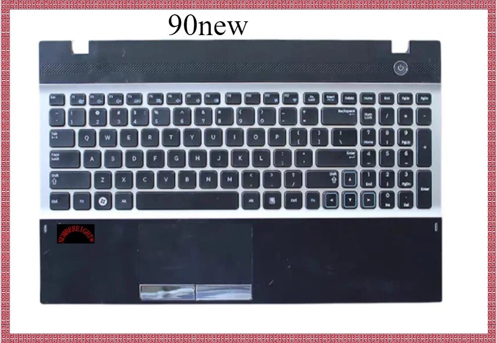 Крышка ноутбука Samsung NP300V5A/NP305V5A, серебристая