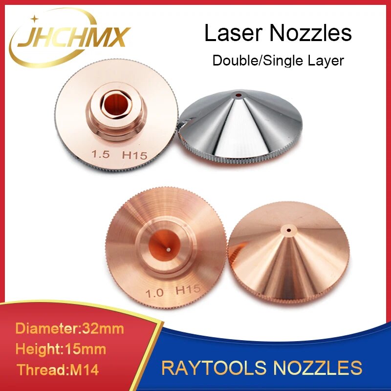 Лазерное сопло JHCHMX Raytools 32 мм, M14, 2.0mm, Double Layer