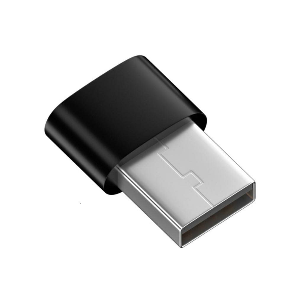Компактный переходник USB на Type-C, Черный - ТИП C женский