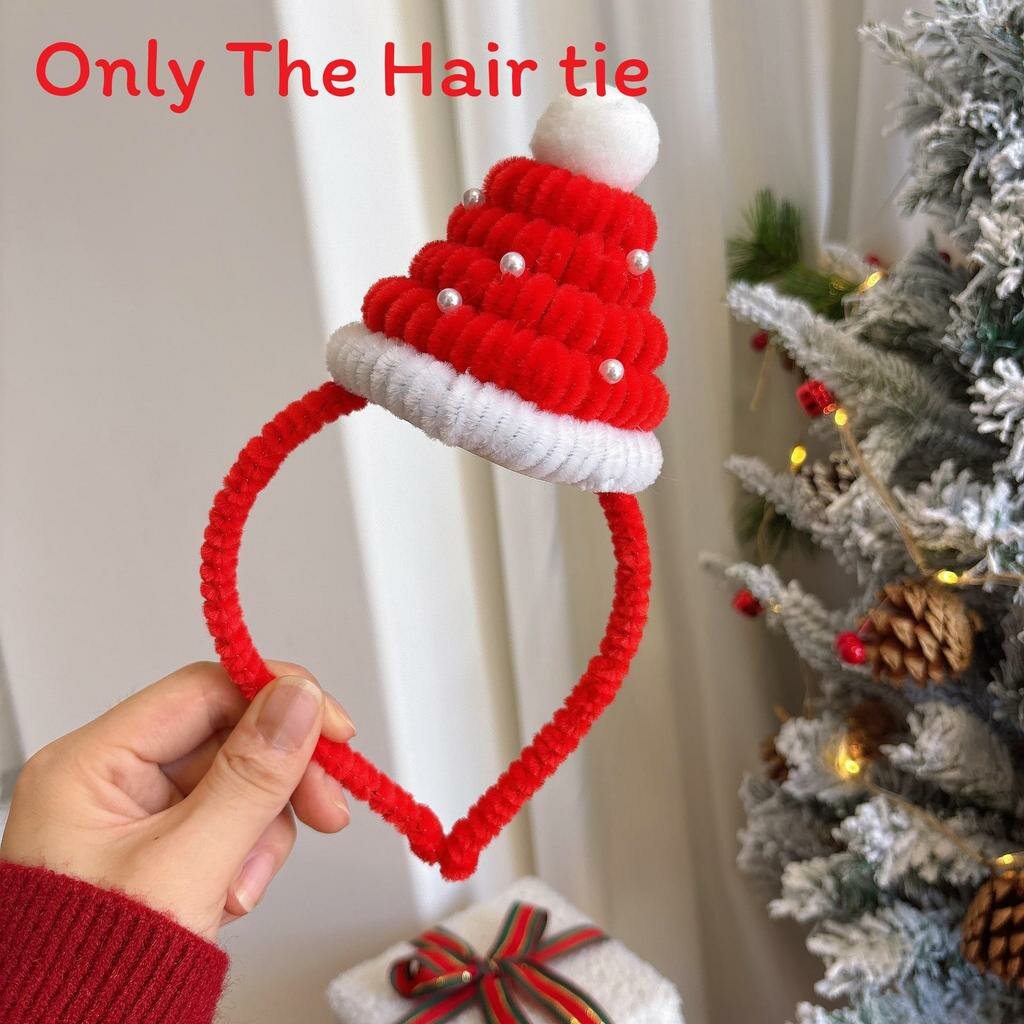 Christmas headband with colorful cartoon snowman and reindeer for holiday celebrations style2