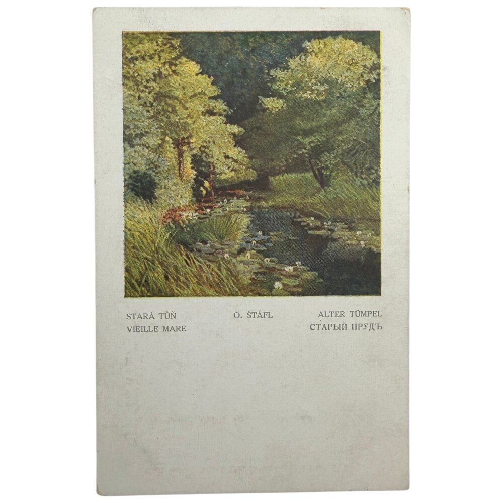 Почтовая открытка "Штафл - Старый пруд" 1900-1912 гг. Австро-Венгрия