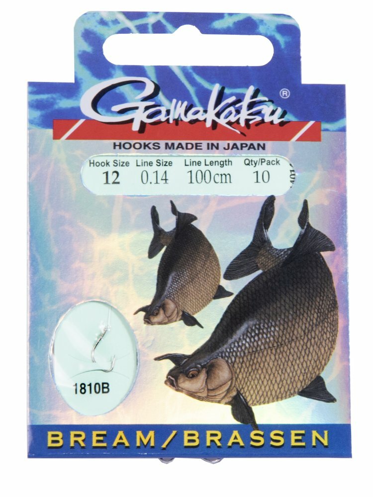 Крючки с поводком Gamakatsu Booklet BR. FEEDER 1810B разм. 12-0.14мм 100см 10шт.