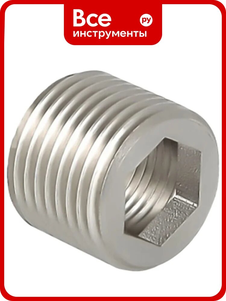 Заглушка из нержавеющей стали Hy-Lok с наружной резьбой NPT 1/4", материал - нержавеющая сталь ss316 H-SPA-4N
