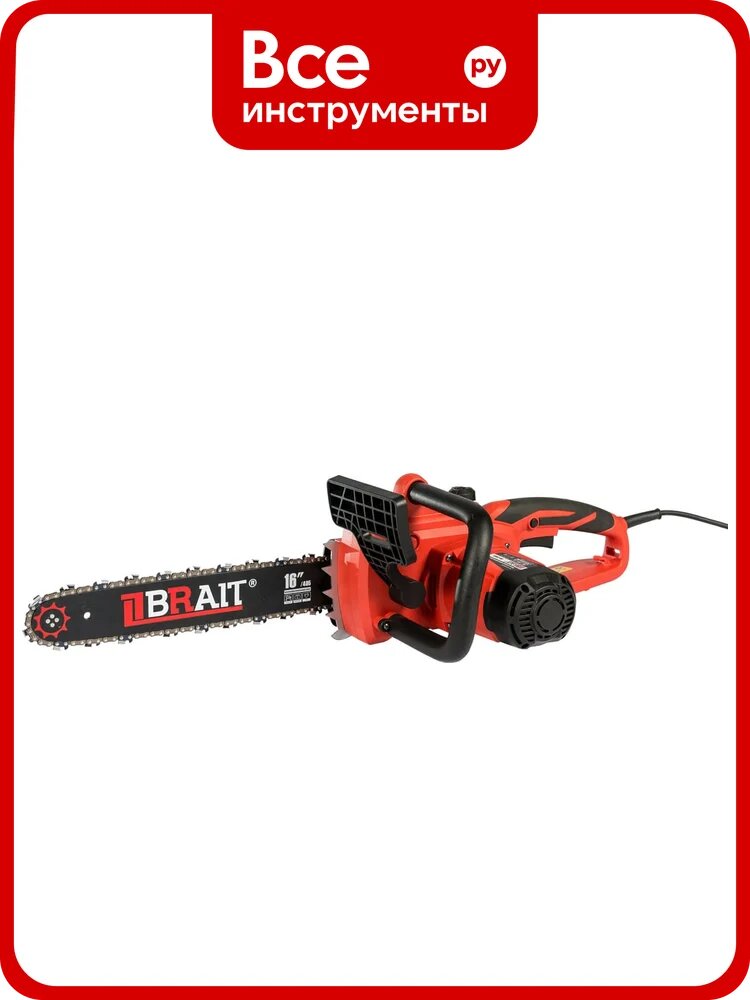 Электрическая цепная пила BRAIT BR-2400 с мощностью 2400 Вт, длиной шины 16 дюймов и масляным баком