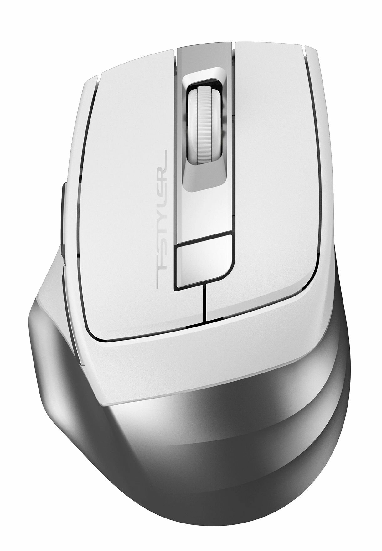 Мышь компьютерная A4Tech Fstyler FG35 серебристый/белый оптическая (2000dpi) беспроводная USB (6but)